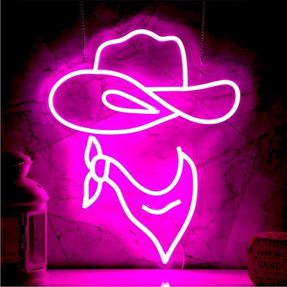 Urban Outfitters | Wall Decor | Cowboycowgirl Neon Pink Sign Party ...